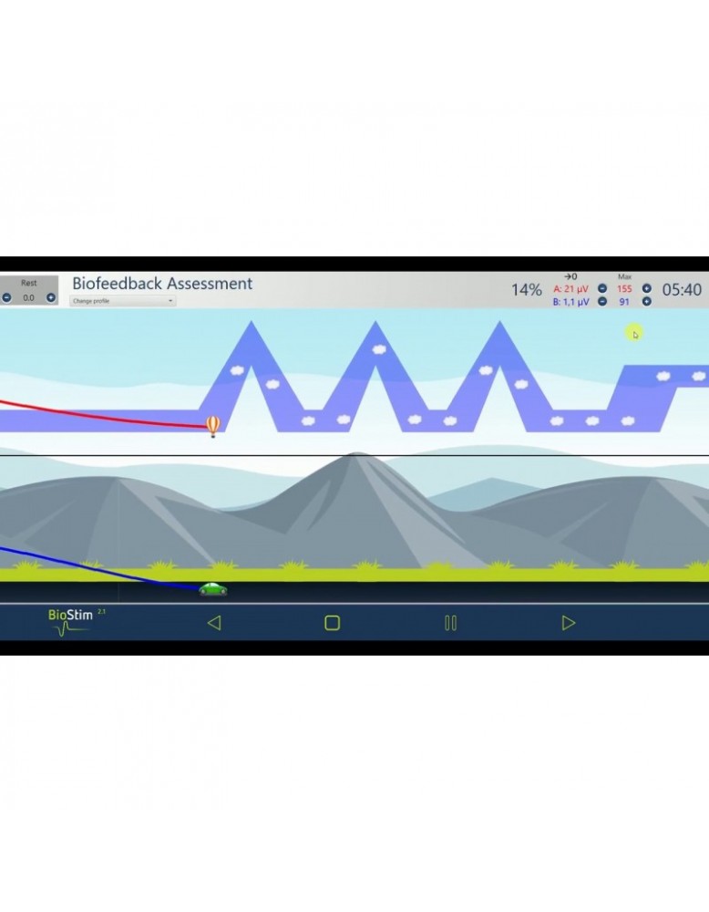 Biostim 2.1+ Electroestimulación, Biofeedback EMG y Presión.