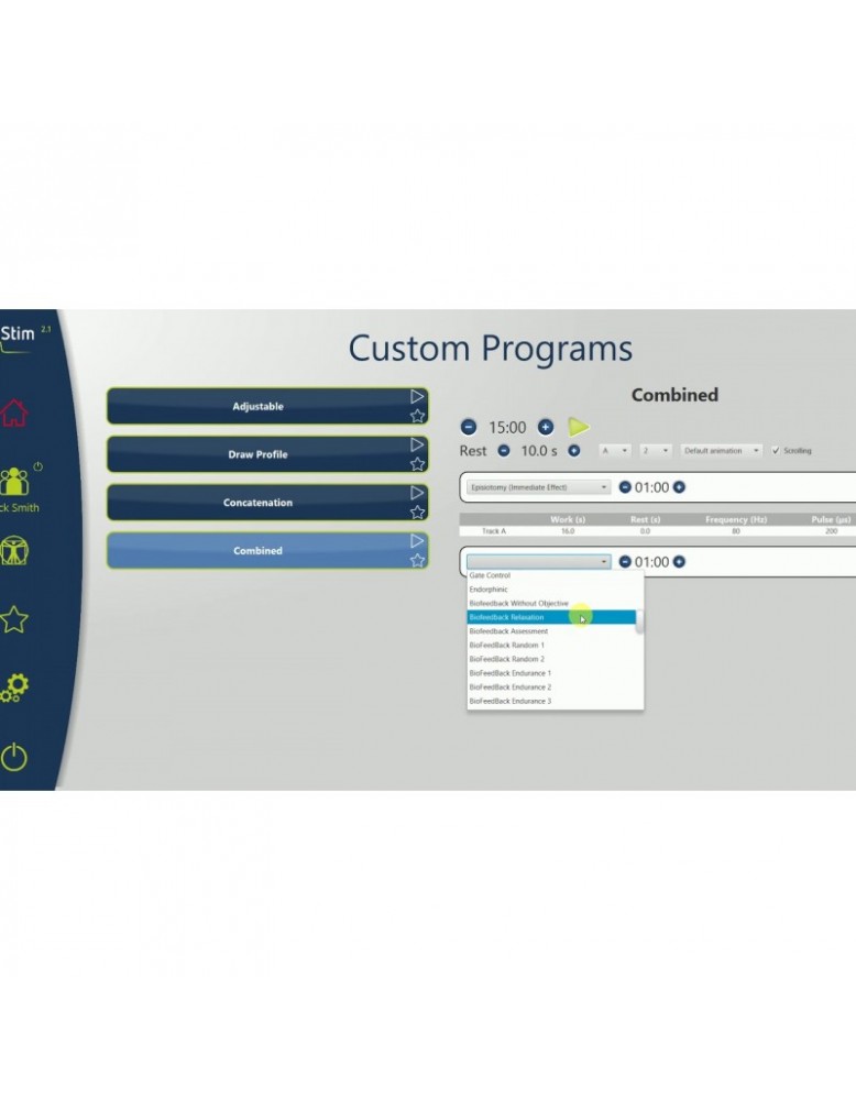 Biostim 2.1+ Electroestimulación, Biofeedback EMG y Presión.